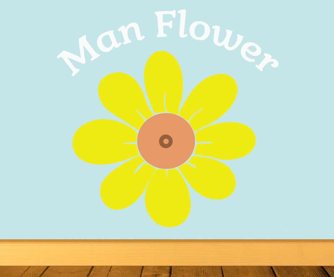 Daisy Decal the Man Flower Decal. A Special Flower Just for Men. Decal ...