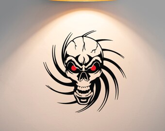 Tribal Skull Decal | Etsy
