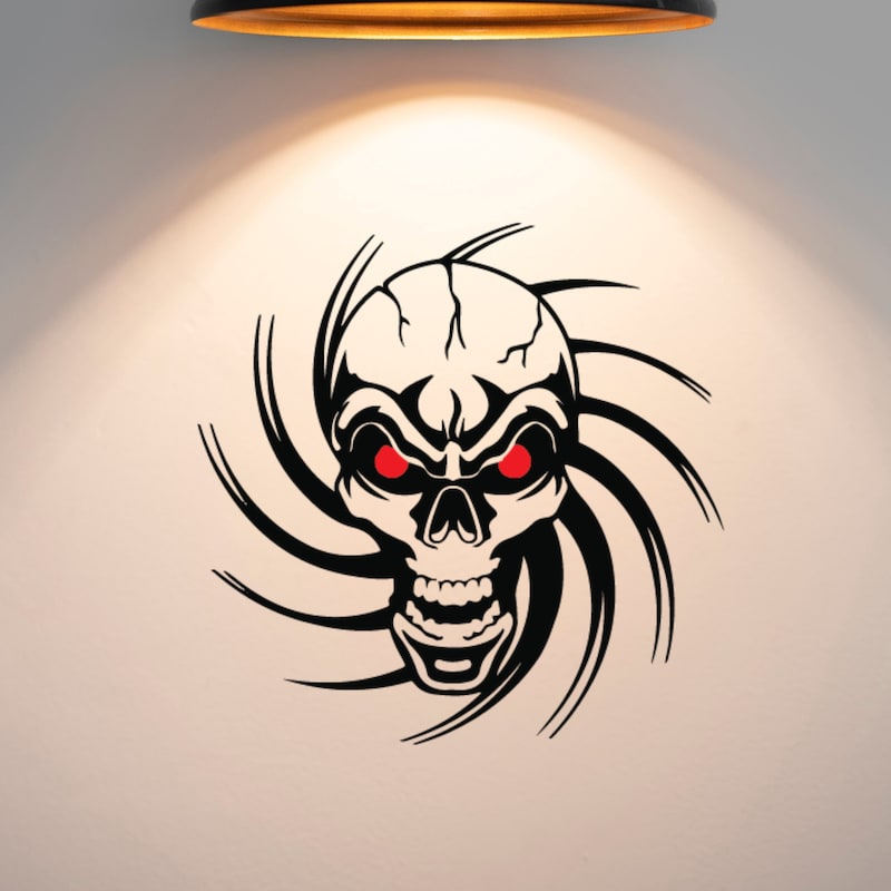 Skull Wall Decal - Etsy