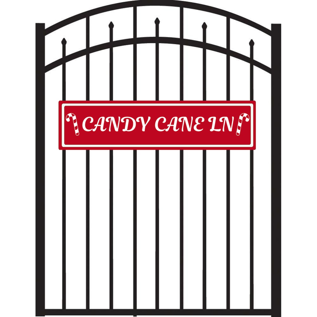 Candy Cane Lane Sign | Aluminum Holiday Sign Decor by Decaltheory on ...