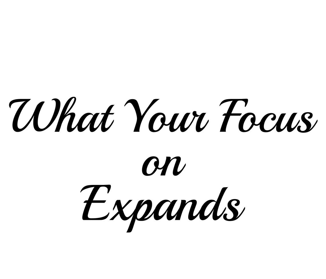 What you focus on expands motivational decal | Etsy