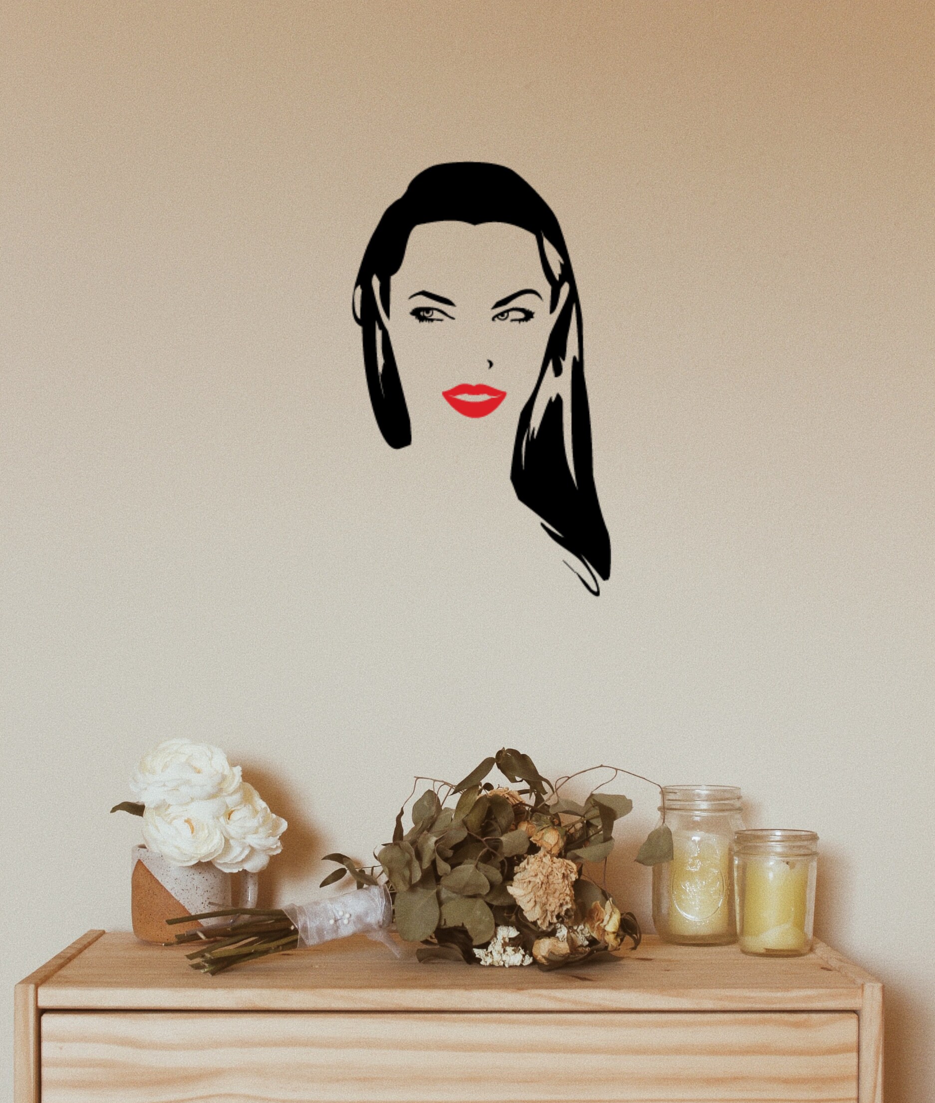 Beautiful woman decal sticker by DecalTheory on Etsy - Etsy