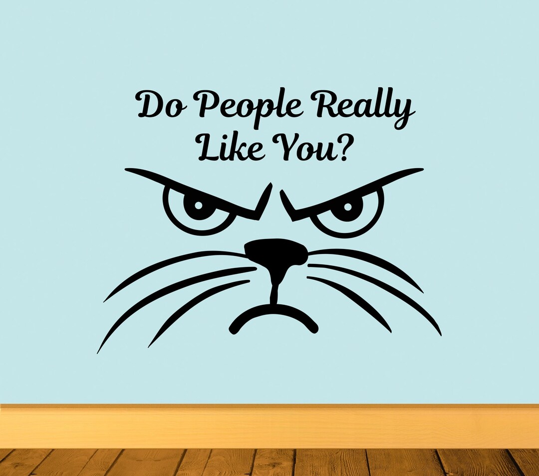 Snarky Kitty Cat Decal. do People Really Like You Snarky Cat is a ...