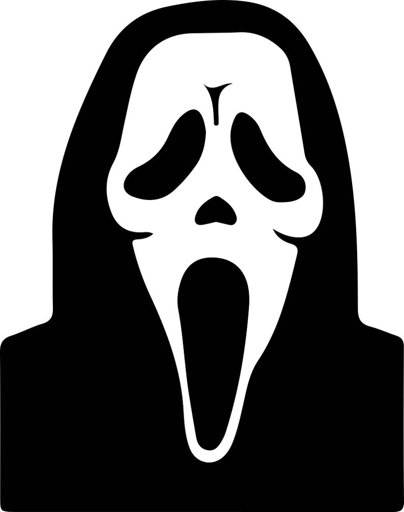 Scary Halloween Mask Decal | Halloween Sticker by Decaltheory on Etsy ...