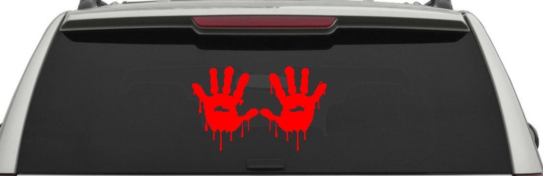 Bloody Handprints Halloween Decal halloween Sticker Bloody Hands Decal ...