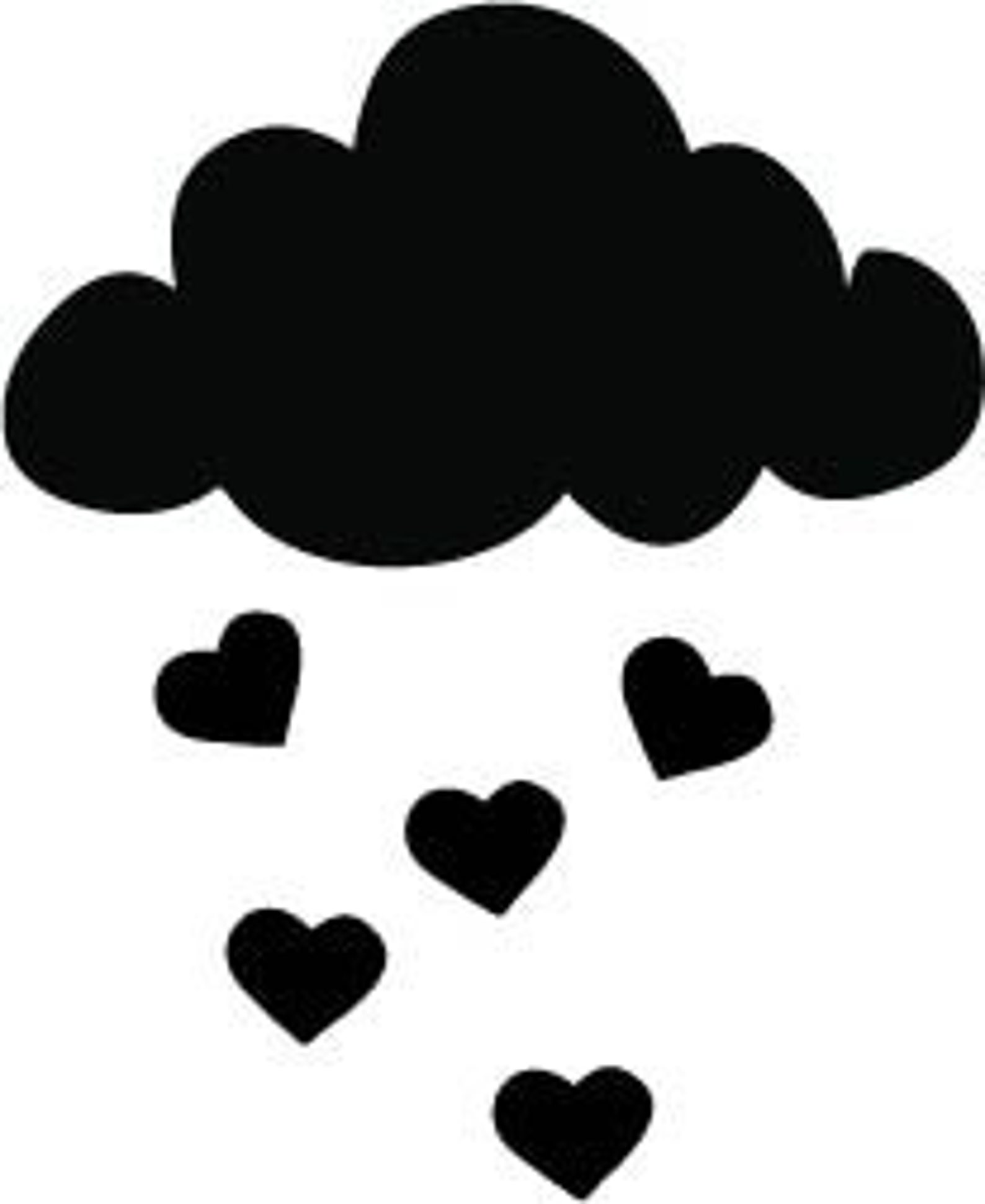 Cloud Raining Hearts Decal | Heart Decal Sticker | Clouds Decal Sticker ...