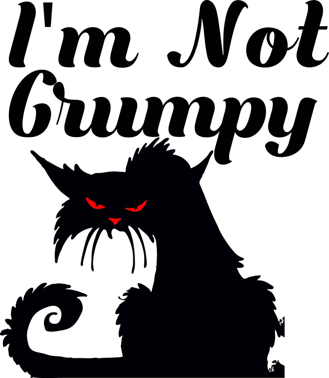 I'm Not Grumpy Cat Decal Cat Decal Sticker by | Etsy