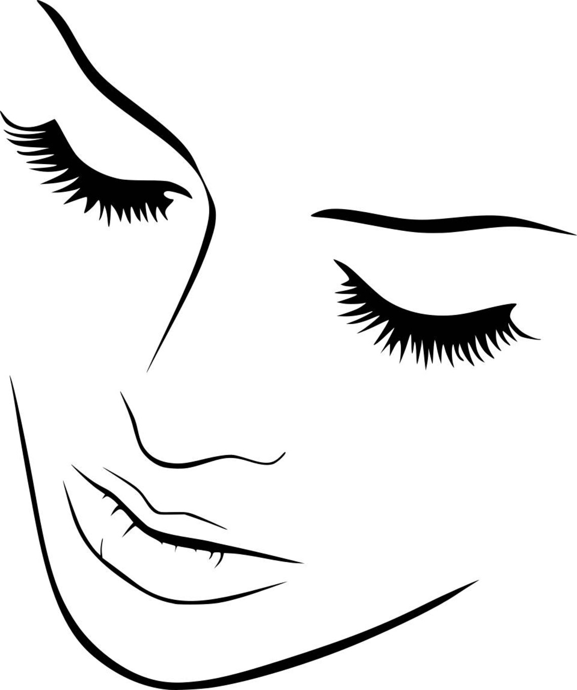 Beautiful woman's face decal sticker by DecalTheory on | Etsy