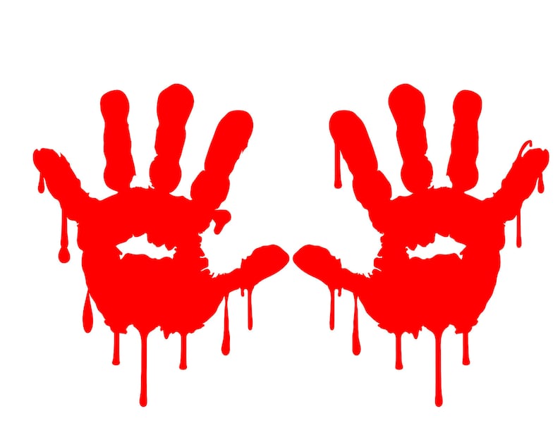 Bloody Handprints Halloween Decal halloween Sticker Bloody - Etsy