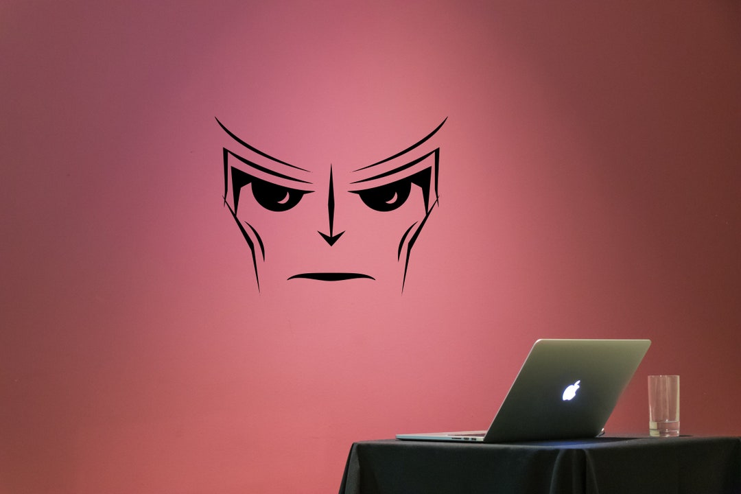 Alien Face Decal Sticker Face Decal Sticker by Decaltheory - Etsy