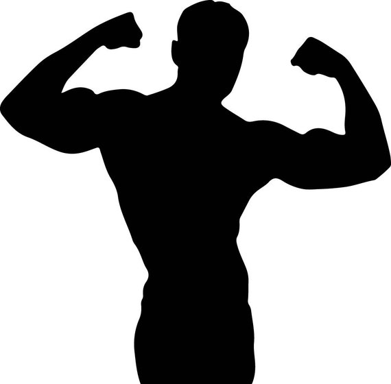 Muscle Man decal sticker fitness decal body builder decal | Etsy