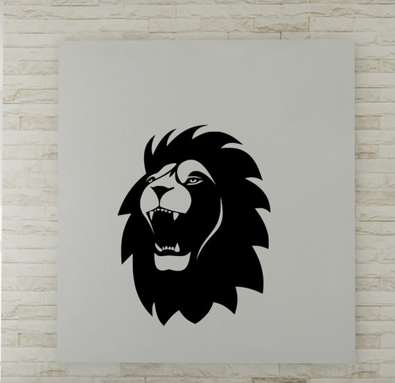 Roaring lion decal lion sticker by DecalTheory on Etsy | Etsy