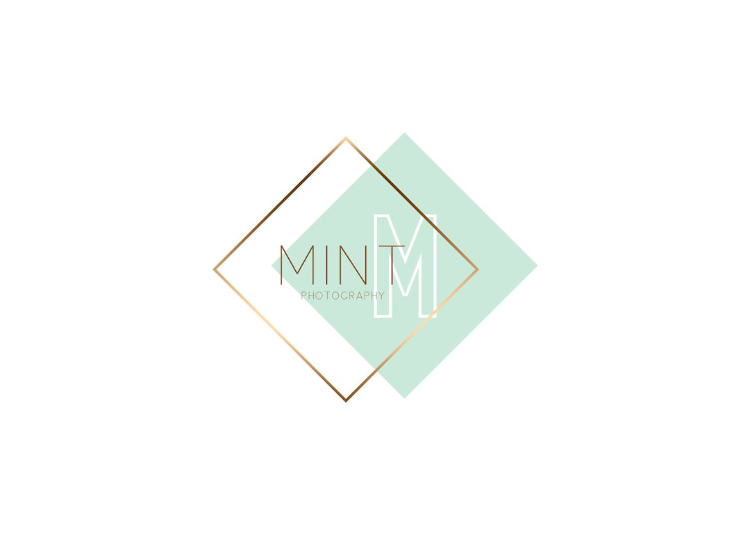 Monogram Calligraphy Logo Design, Square Fancy Geometric Mint Logo ...