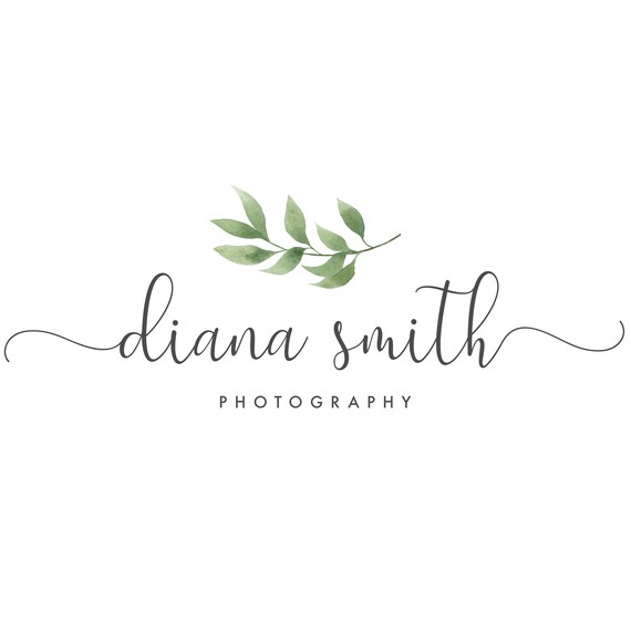 Premade Logo Design WatercolorFloral Logo Shop Logo Custom Logo Design ...