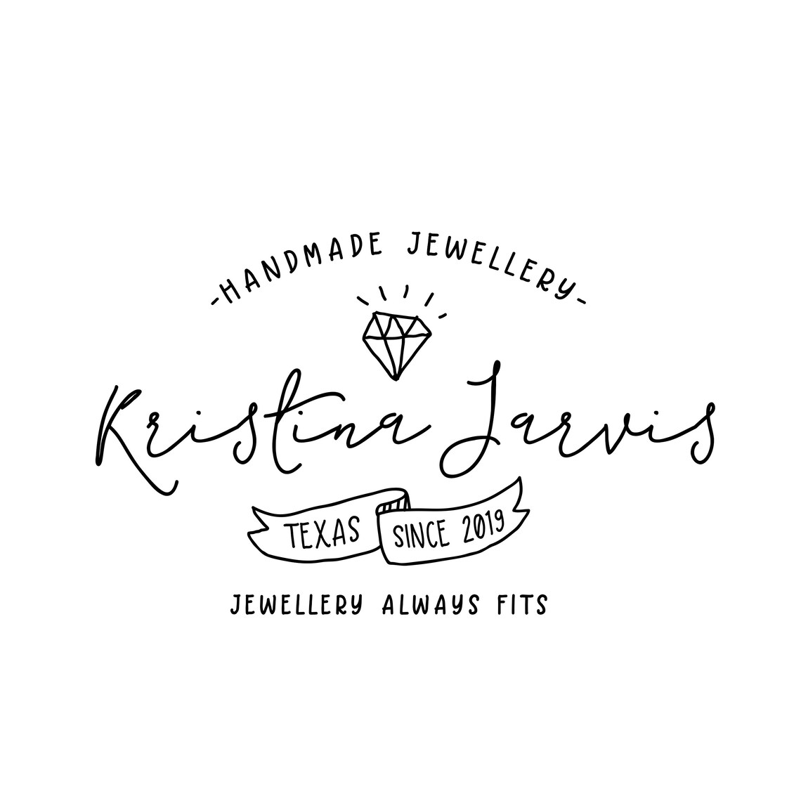 Hand Drawn Hand Made Jewellery Jewelry Design Designer Logo, Handmade ...