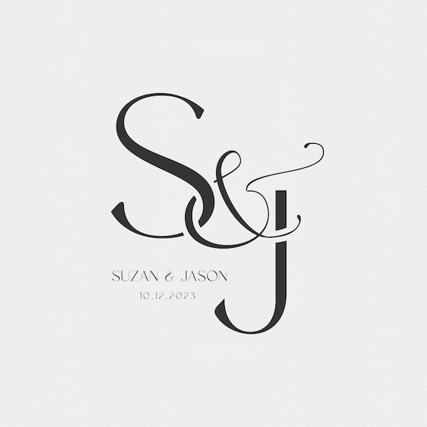 Modern Wedding Logo - Etsy