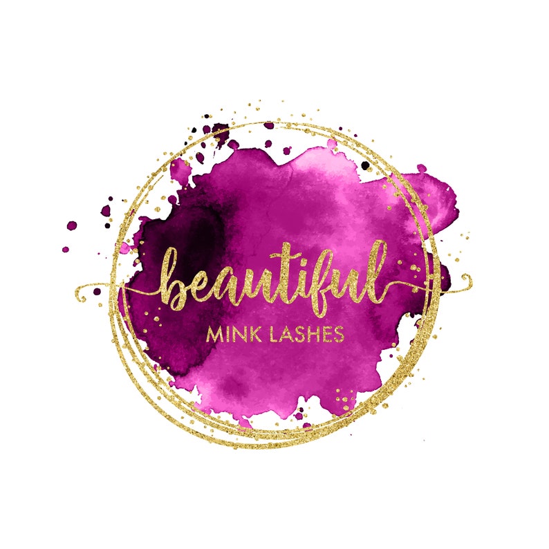 Watermark, Splash Brush Elegant Watercolor Calligraphy Flowers Logo ...