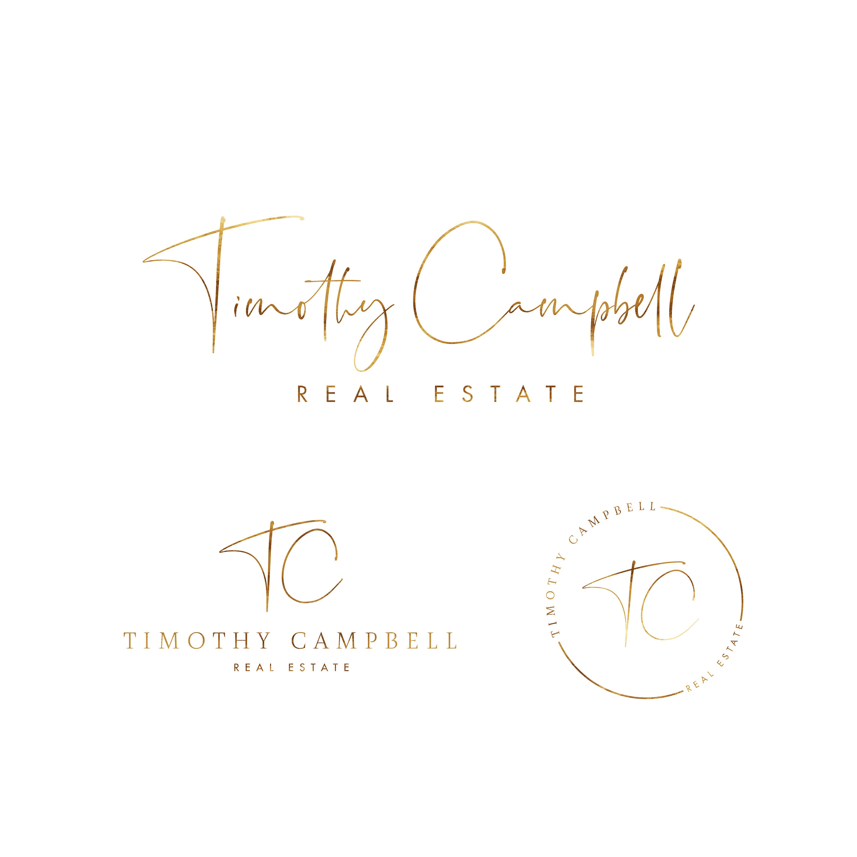 Premade Logo Design Gold Golden Realtor Logo Set Realty Logo | Etsy