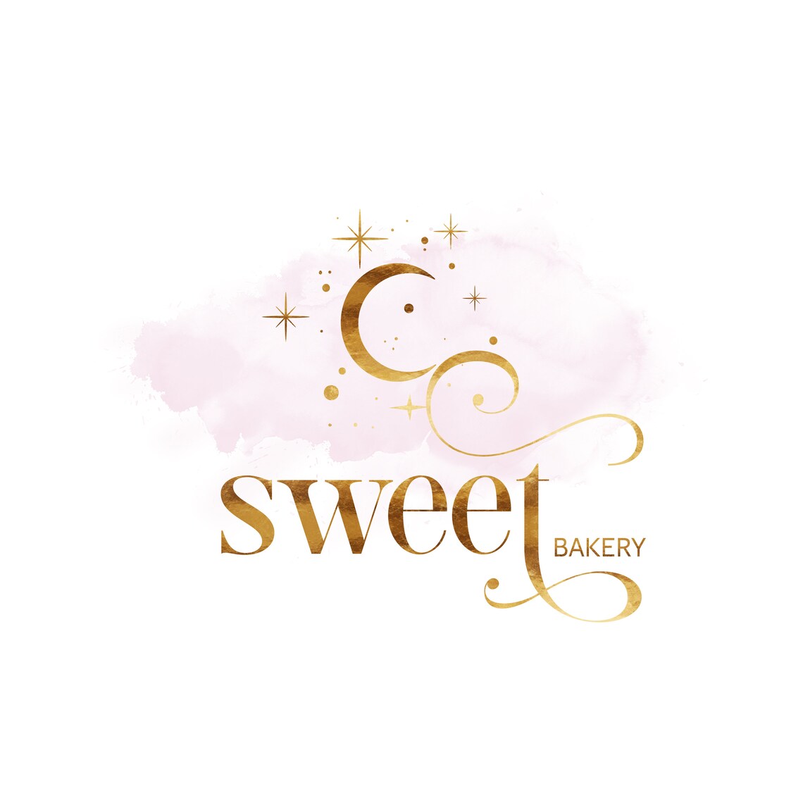 Logo Design Rose Gold Cake Logo Bakery Logo Cake Logo - Etsy