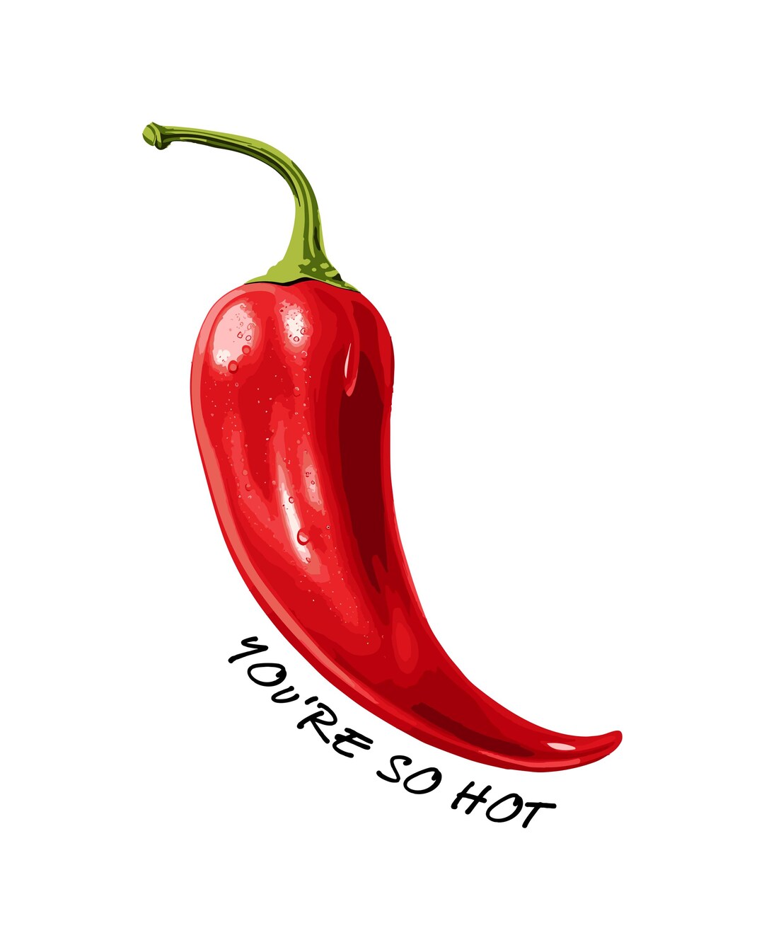 Hot Pepper - You're so Hot Printable Wall Art – Fun Kitchen Decor ...