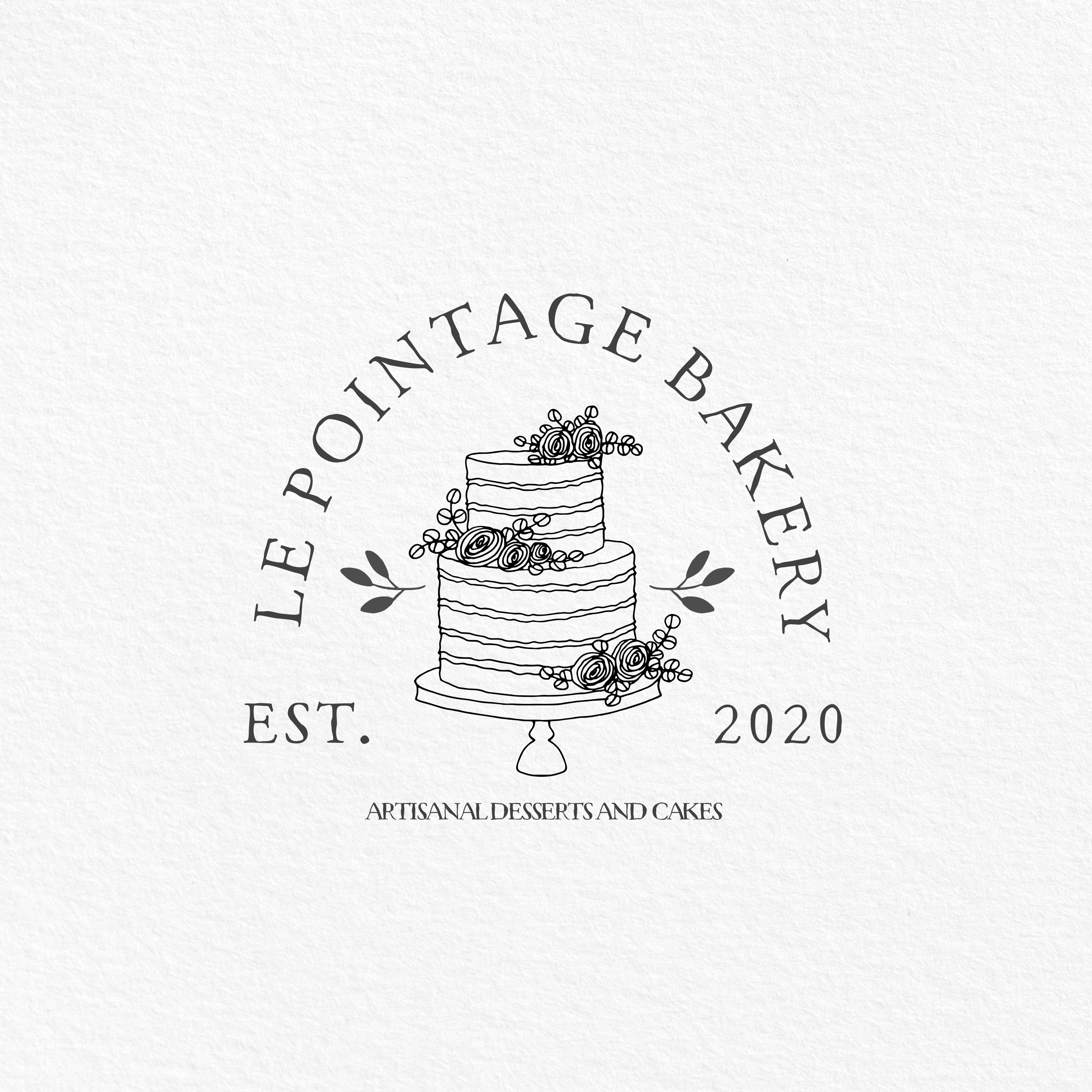 Logo Design Rose Gold cake logo Bakery logo Cake Logo | Etsy