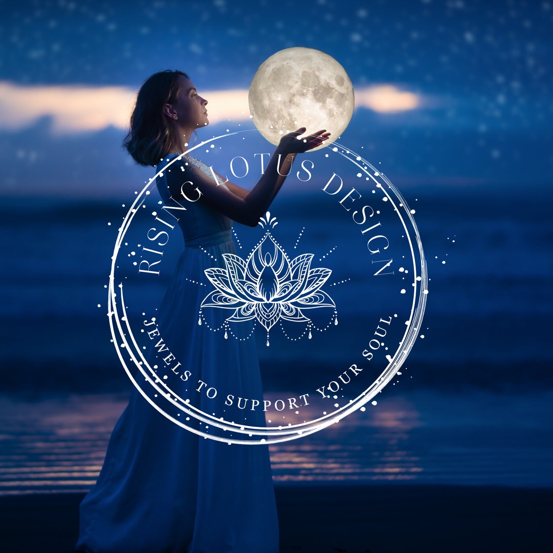 Gold Yoga Logo Lotus Logo Watermark Mandala Logo Custom - Etsy