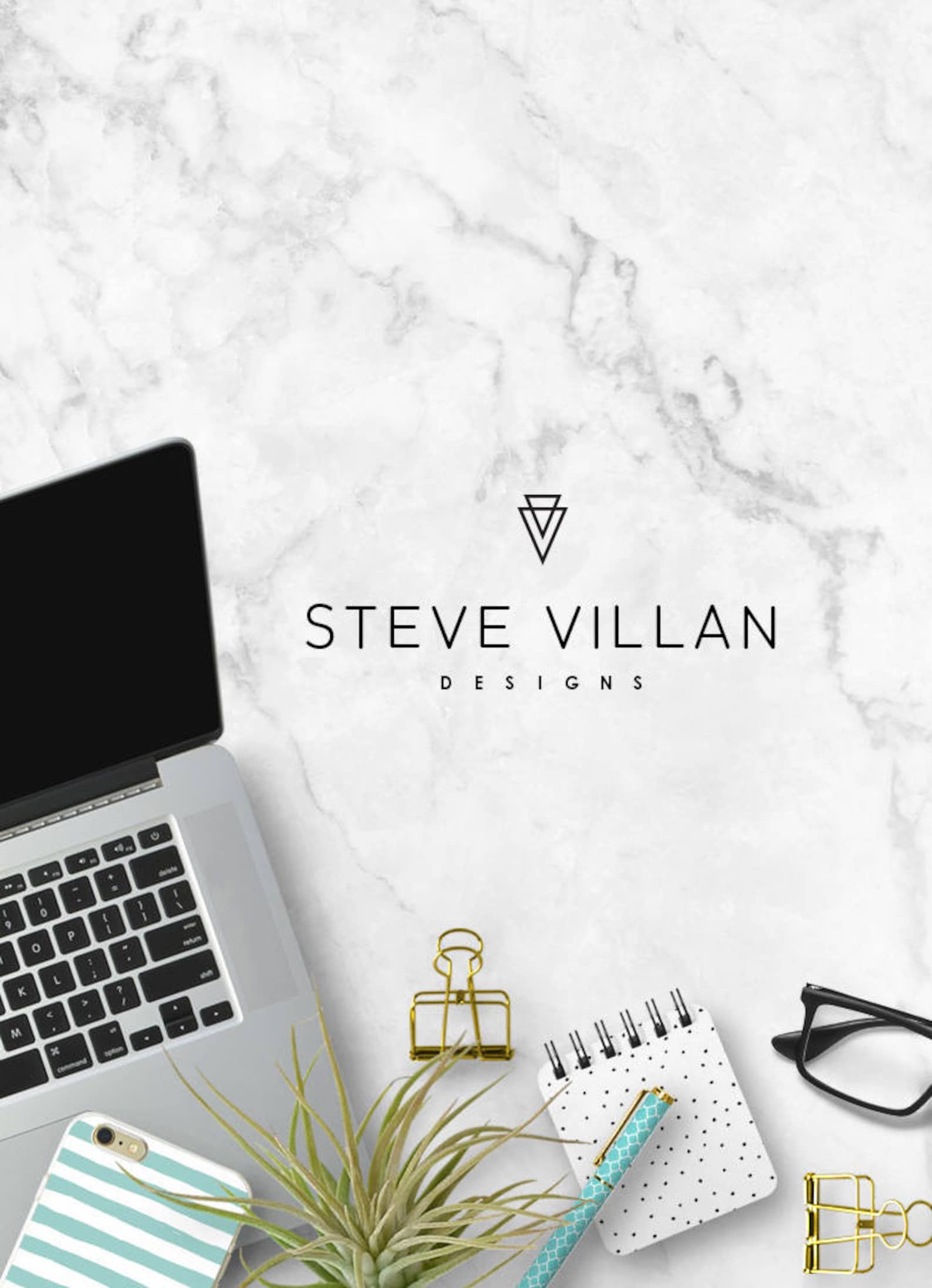 Silver Triangle Logo Design Minimal Triangle Custom Logo | Etsy