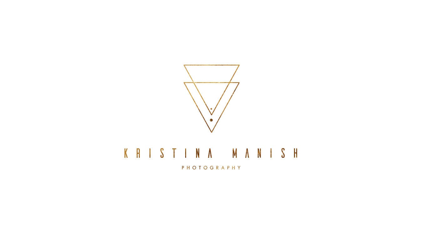 Gold Photography Lluxe Faux Triangle Gold Calligraphy Logo Design ...