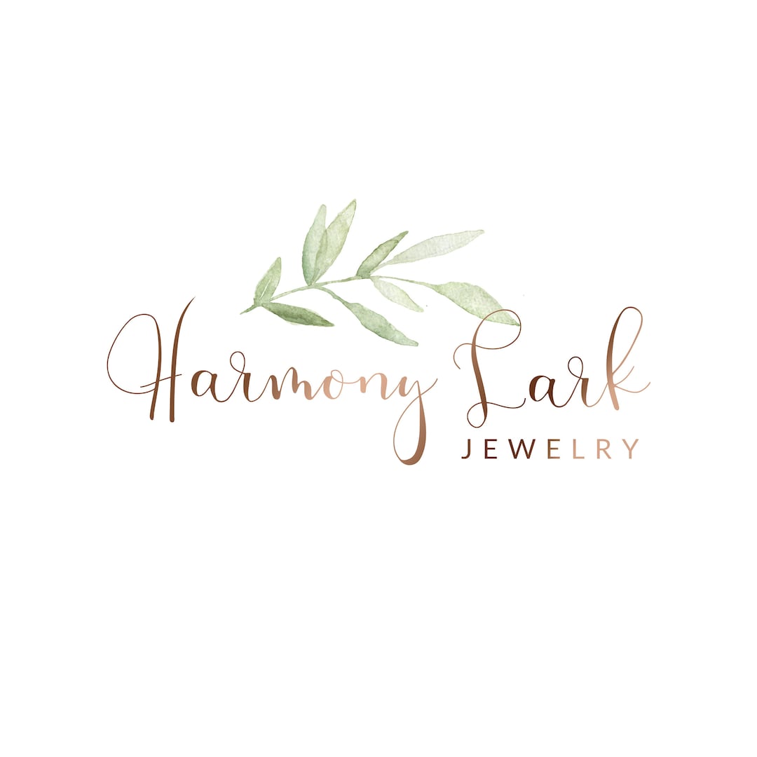 Premade Logo Design, Custom Logo Design, Watercolor Logo, Rose Gold ...