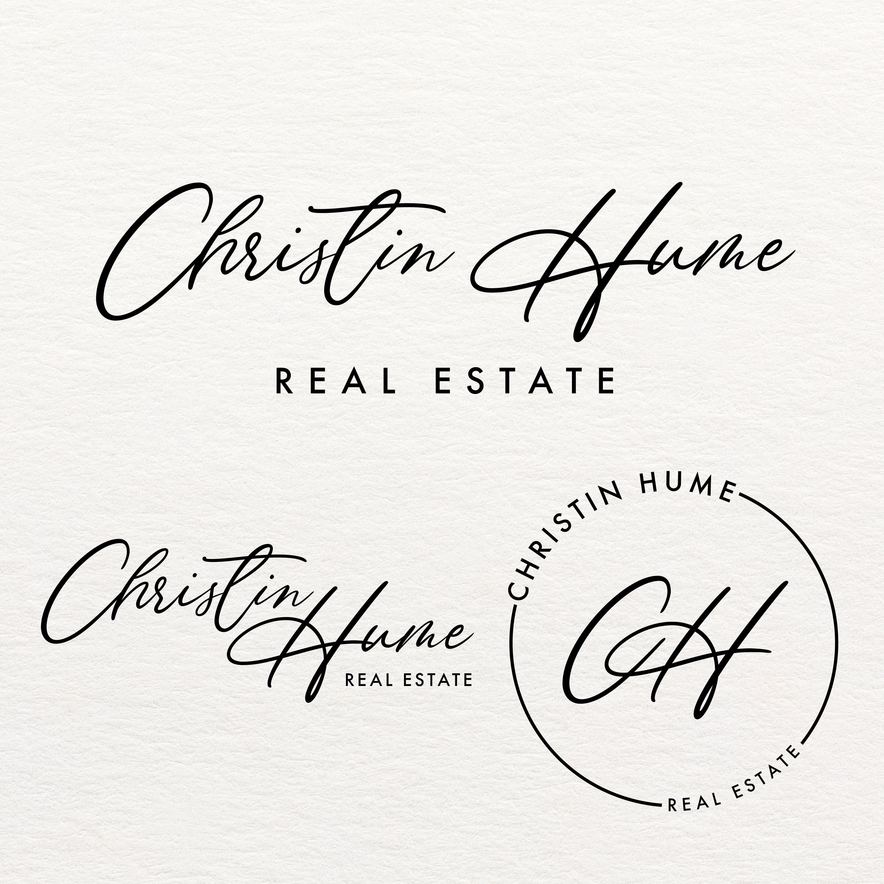 Premade Logo Design, Burned Orange Realtor Logo Set, Realty Logo Design ...