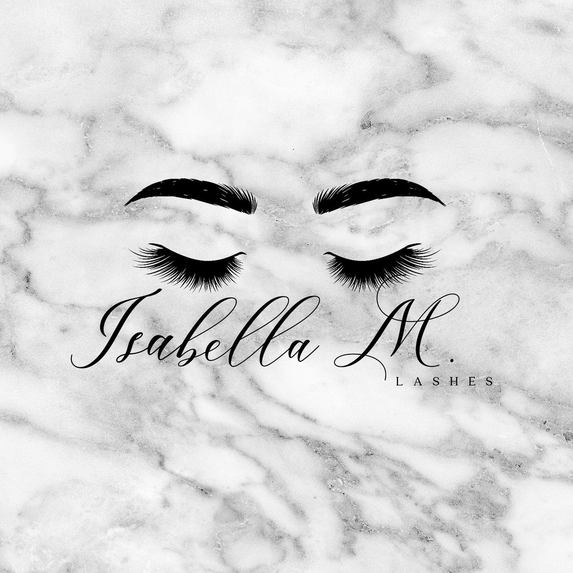 Lash Logo Marble Lash Logo Lash Extension Logo Wink Logo - Etsy