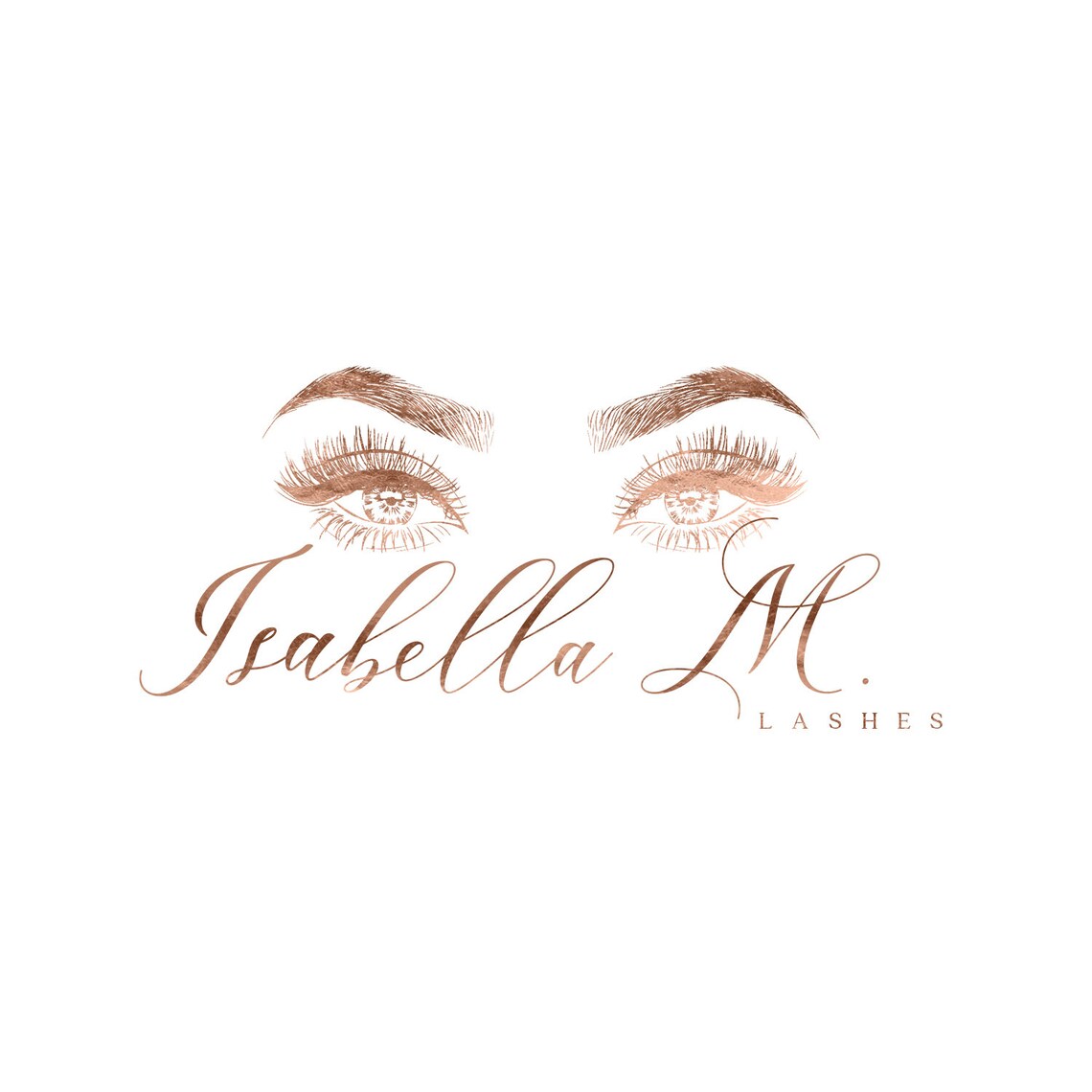 Lash Logo Rose Gold Lash Logo Lash Extension Logo Wink | Etsy