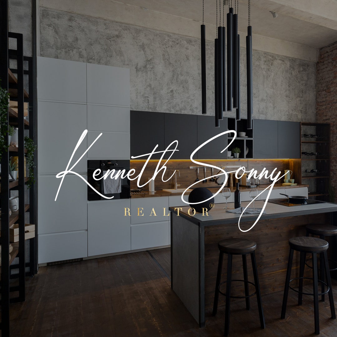 Premade Logo Design, Gold Golden Realtor Logo Set, Realty Logo Design ...