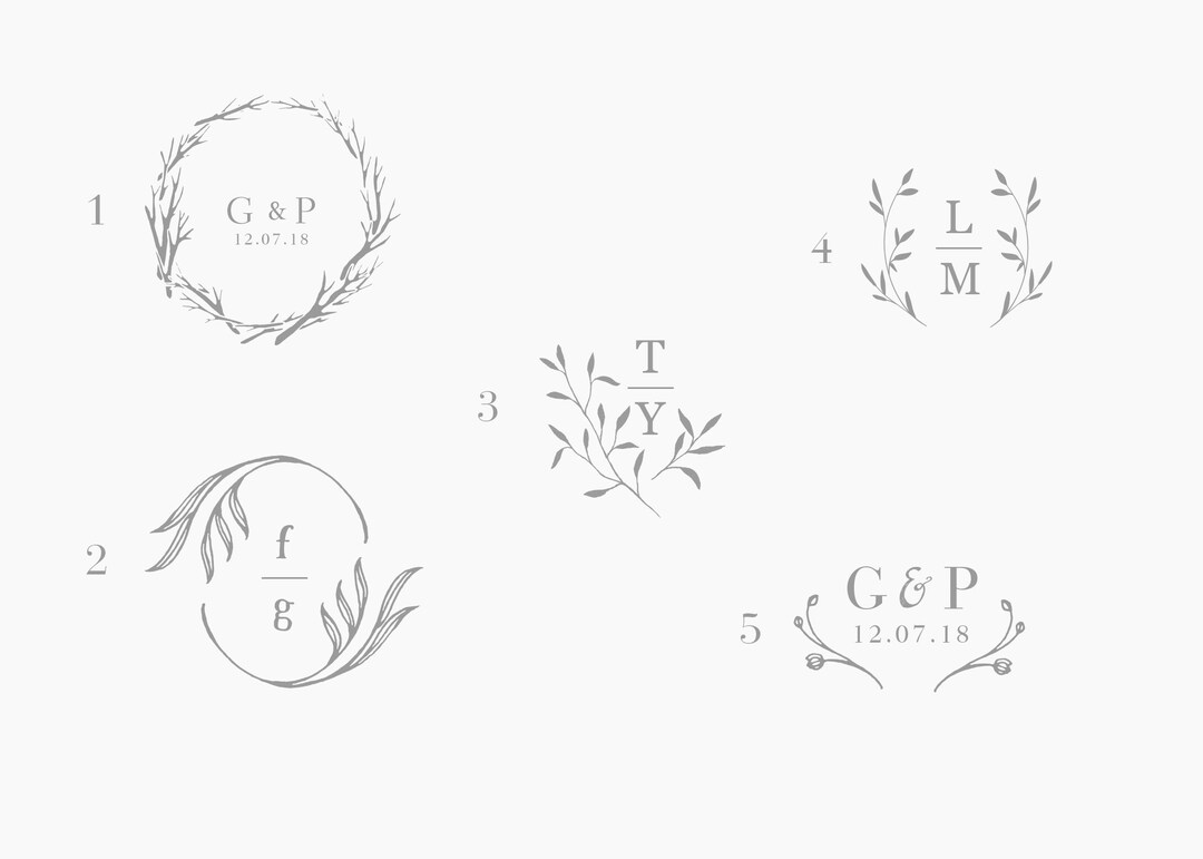 Custom Wedding Logo, Custom Logo, Wedding Monogram, Wedding Initials ...