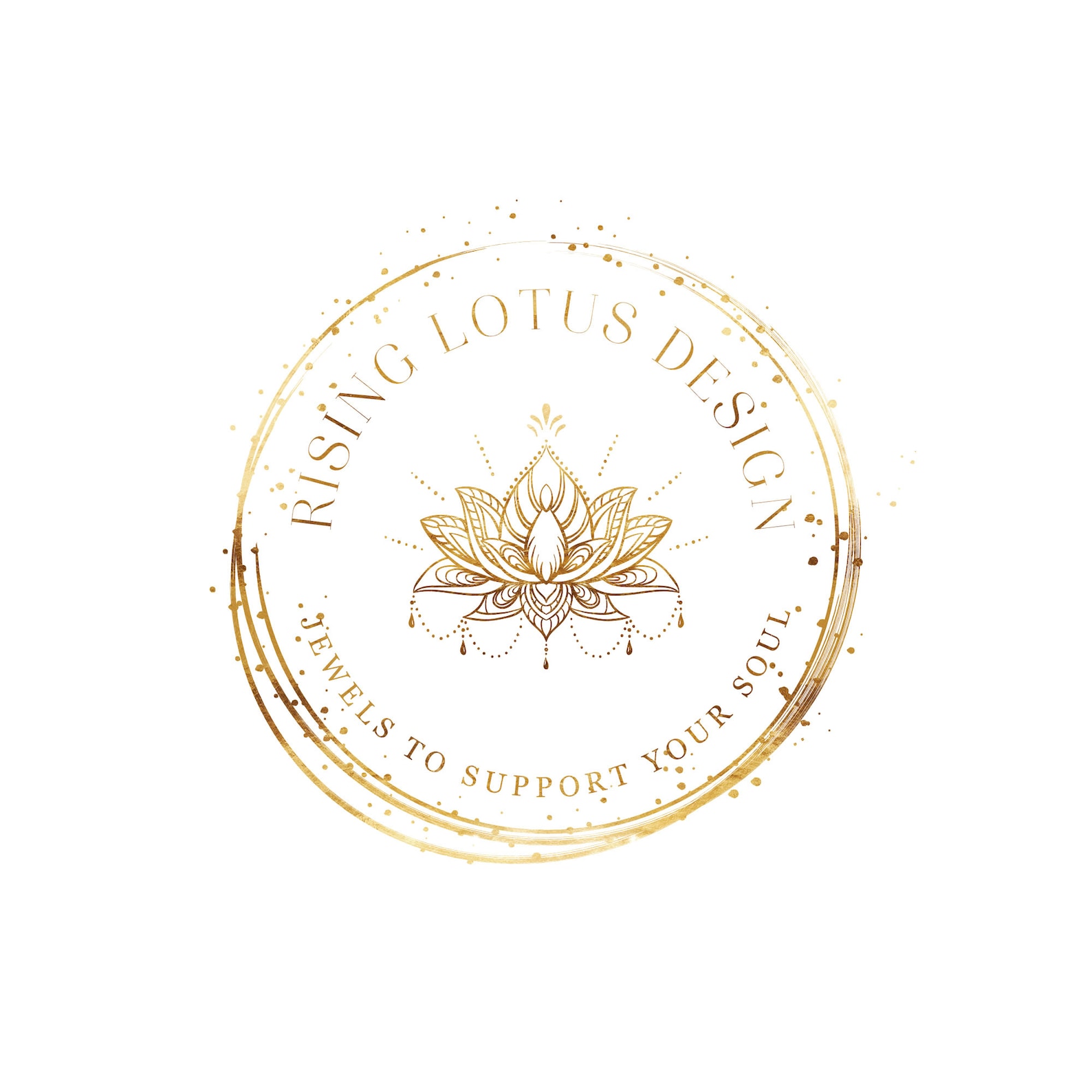 Gold Yoga Logo Lotus Logo Watermark Mandala Logo Custom | Etsy