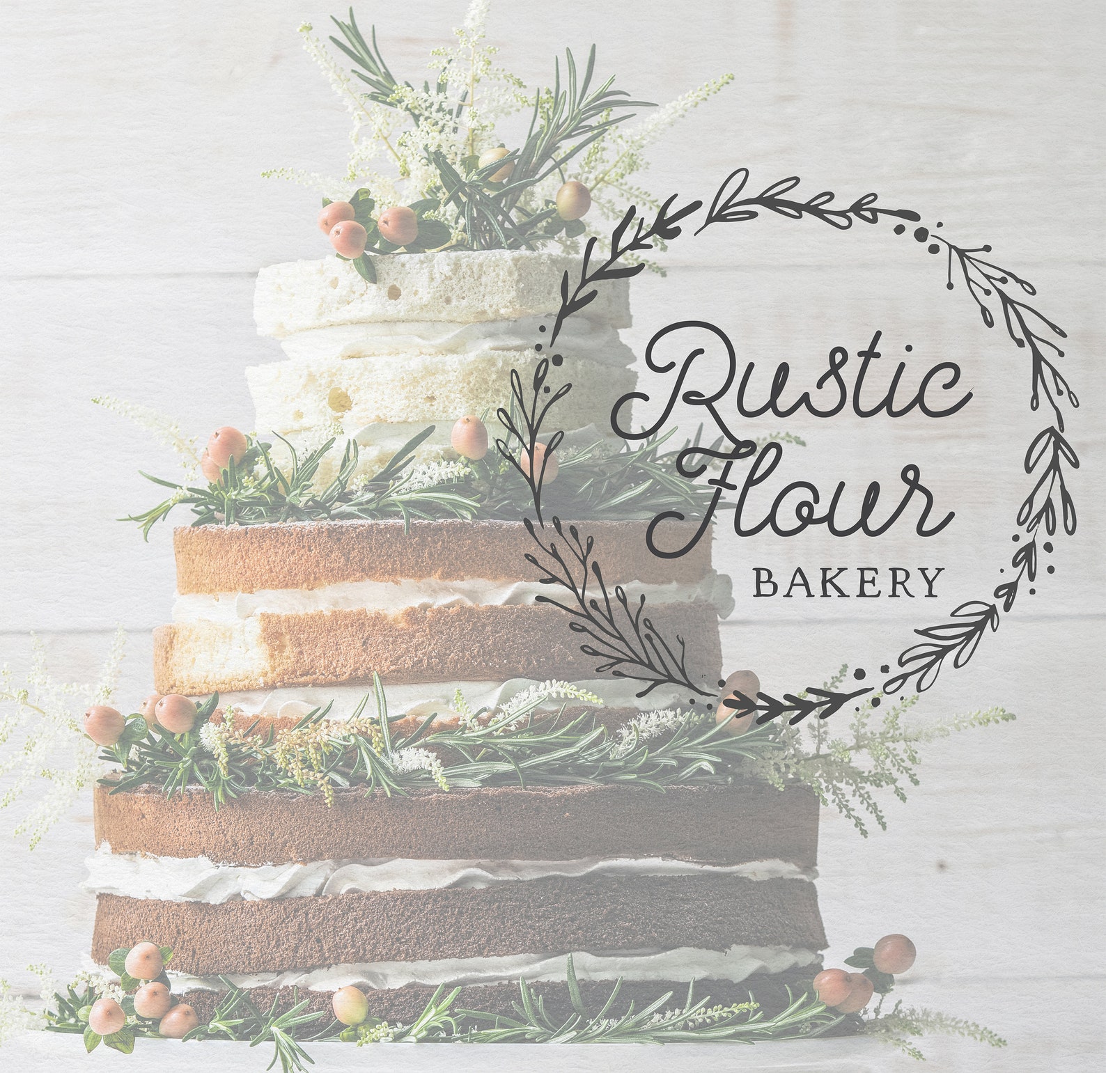 Premade Logo Design Bakery Rustic Logo and Watermark Logo - Etsy
