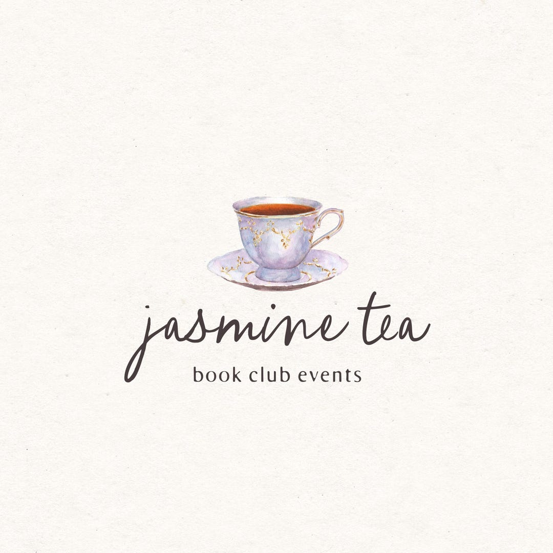 Events Planner Logo Watermark Watercolor Tea Cup Design Elegant ...