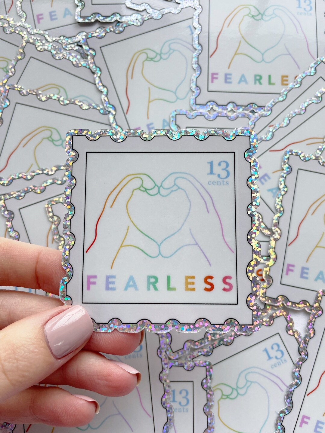 HOLOGRAPHIC FEARLESS STICKER, Swiftie Gifts, Rainbow Sticker, Taylor ...