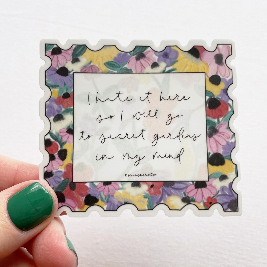 FLORAL I Hate It Here Sticker, TTPD Sticker, Stickers, Taylor Stickers ...
