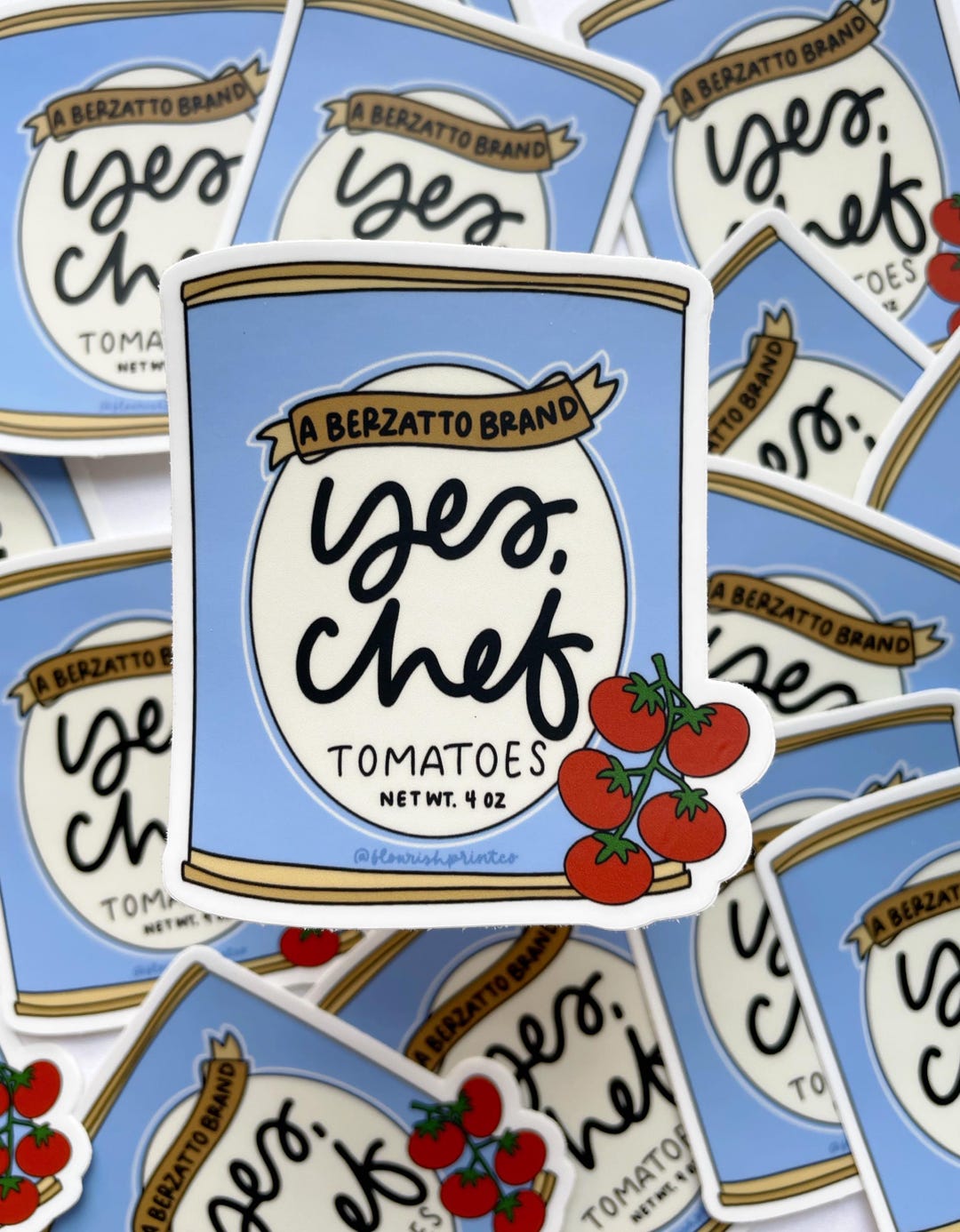 TOMATO Sticker, Tomato Sauce Can Sticker, Waterproof Vinyl Decal for ...