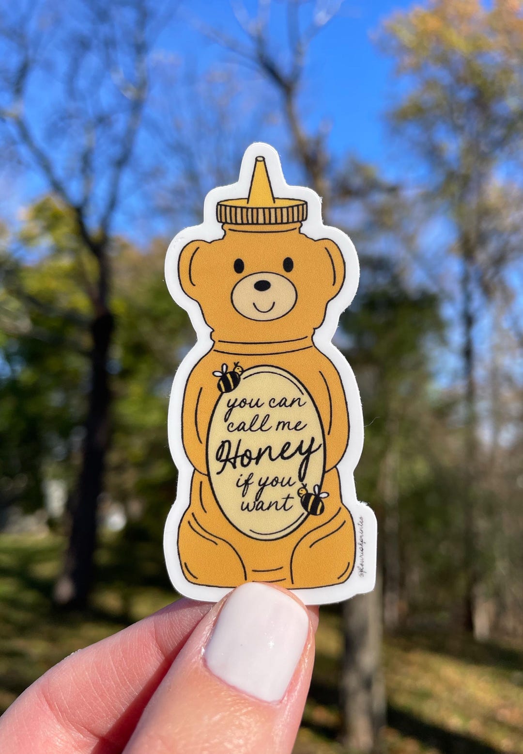 Honey Bear Sticker, Waterproof Sticker, You Can Call Me Honey, Kindle ...