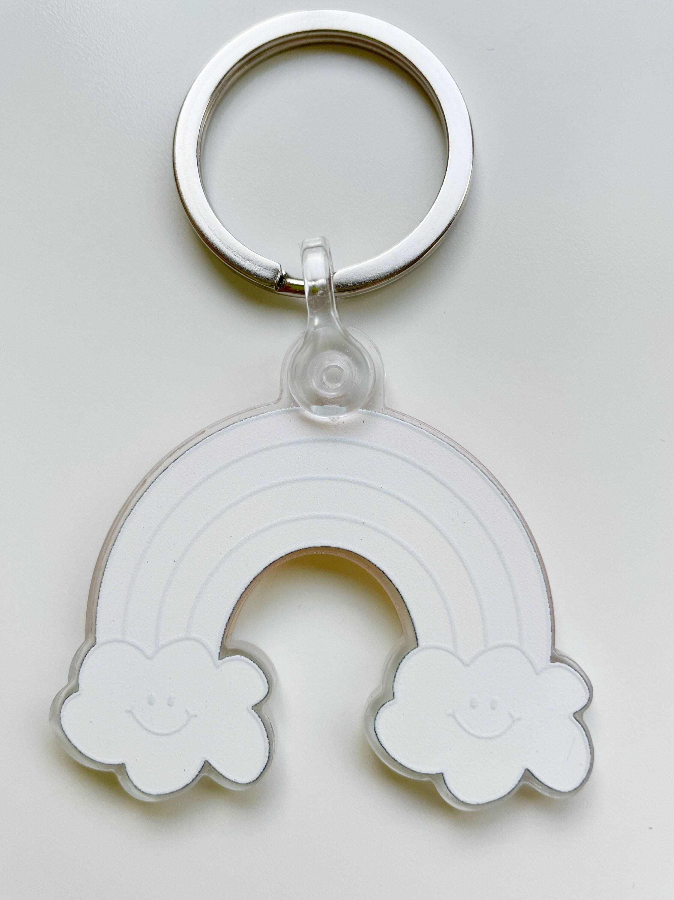 Llavero arco iris sonriente llavero arco iris neutro llavero - Etsy España
