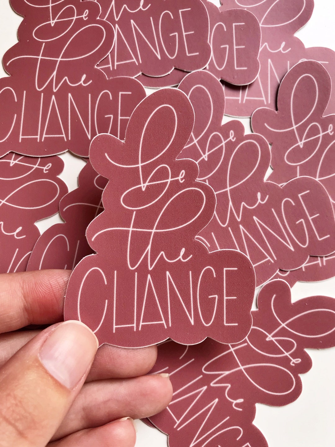 Be the Change Sticker Inspirational Quote Sticker Hydroflask - Etsy