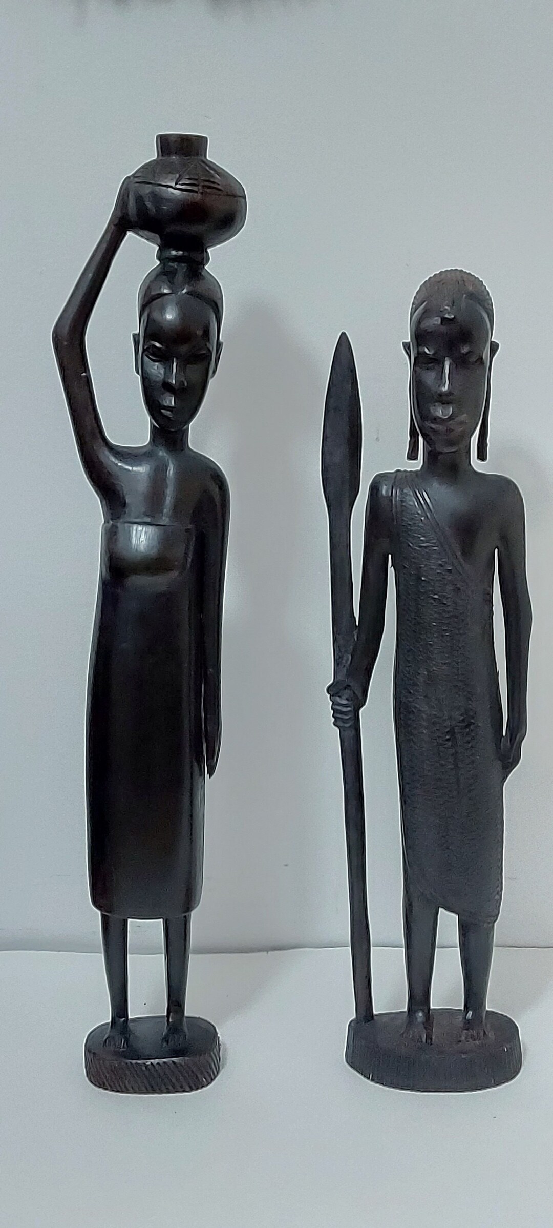 Ebony Hand-carved African Statues, Kenya Ebony Figures, Wood Carving - Etsy