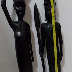 Ebony Hand-carved African Statues, Kenya Ebony Figures, Wood Carving - Etsy