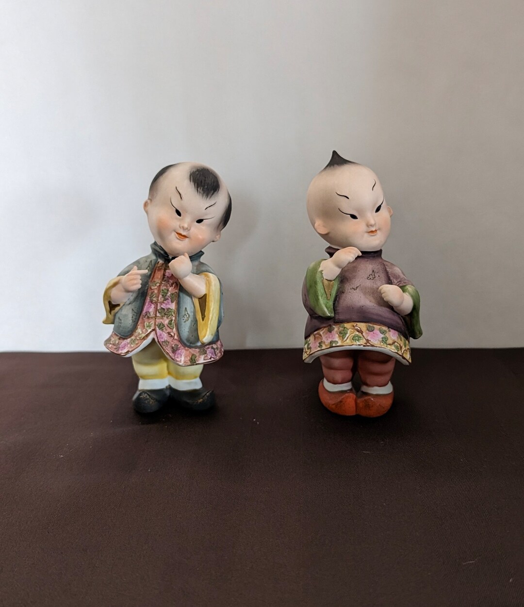 Japan Esd/lefton Bisque Boy Figurines, KW 23065, Porcelain Bisque ...