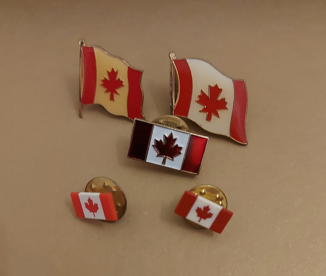 Canadian Maple Leaf Flag Lapel Pins - Etsy
