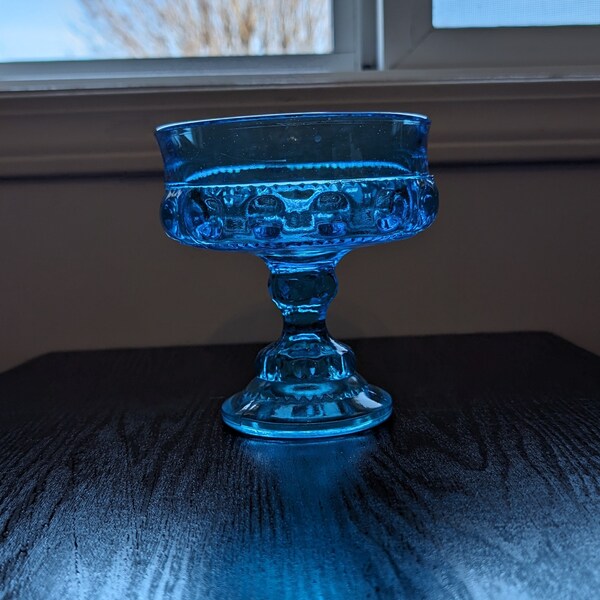 Blue Glass Compote - Etsy