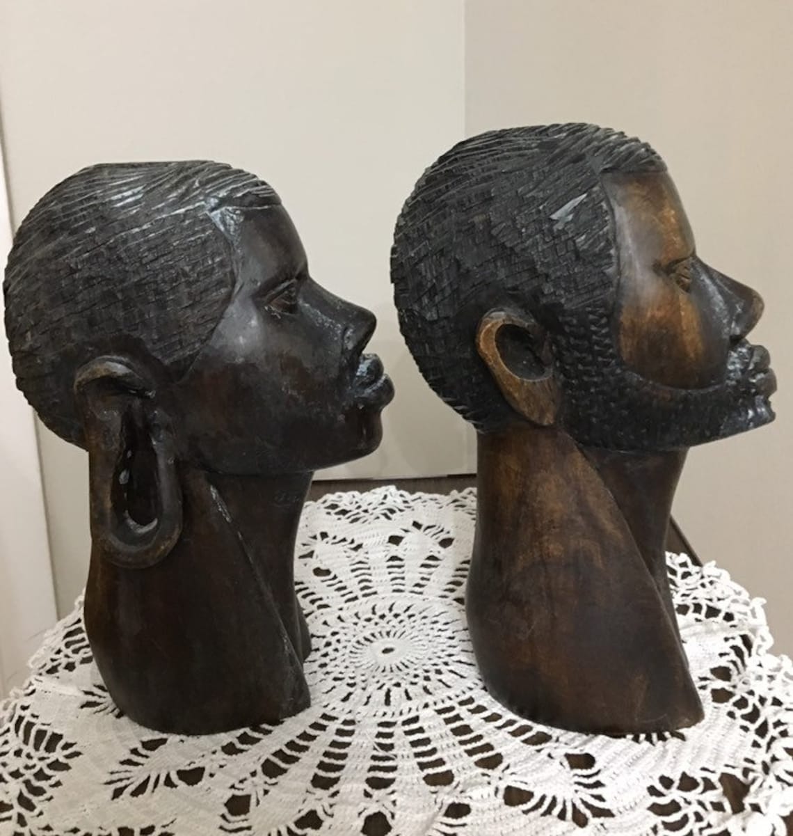 African Busts Hand Carved Male and Female African Busts - Etsy Canada