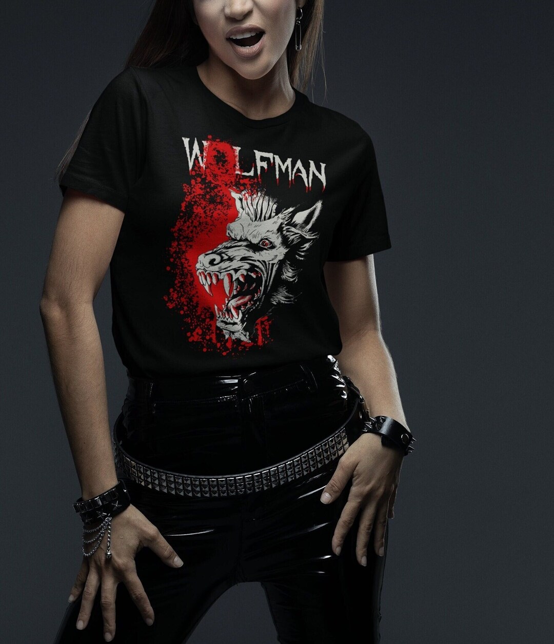 Wolfman Werewolf Classic Horror Monster Movie Tshirt, Gothic Wolf Moon ...